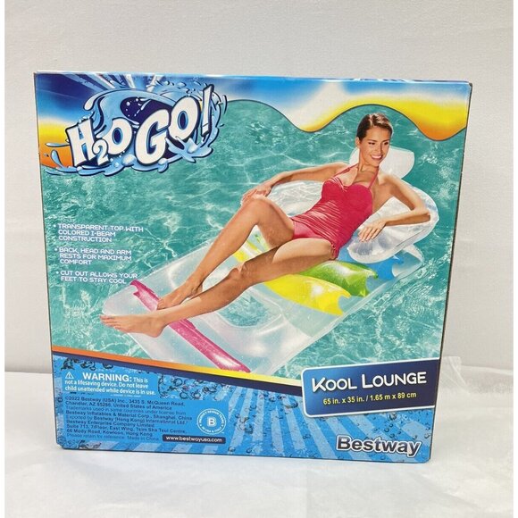 Bestway | Swim | H2o Go Kool Lounge Pool Float Inflatable Float 65x35 | Poshmark